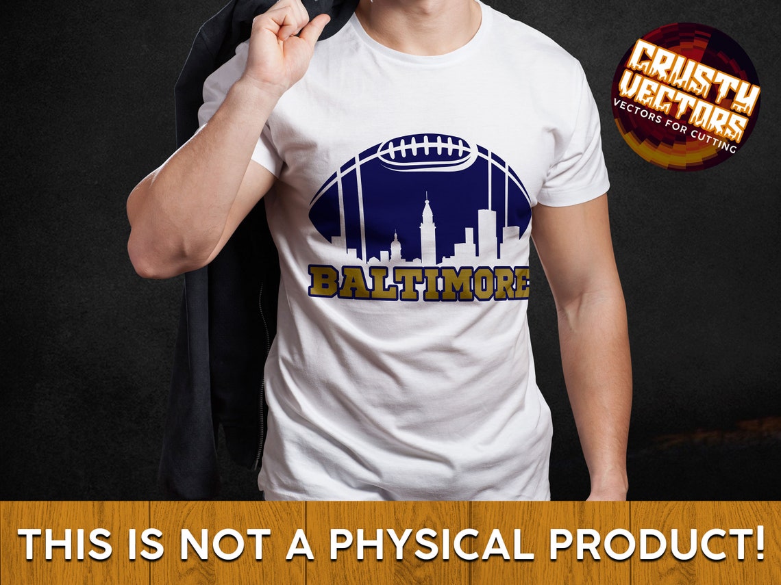 Baltimore Football Sports Design With Skyline. Perfect for Printing ...