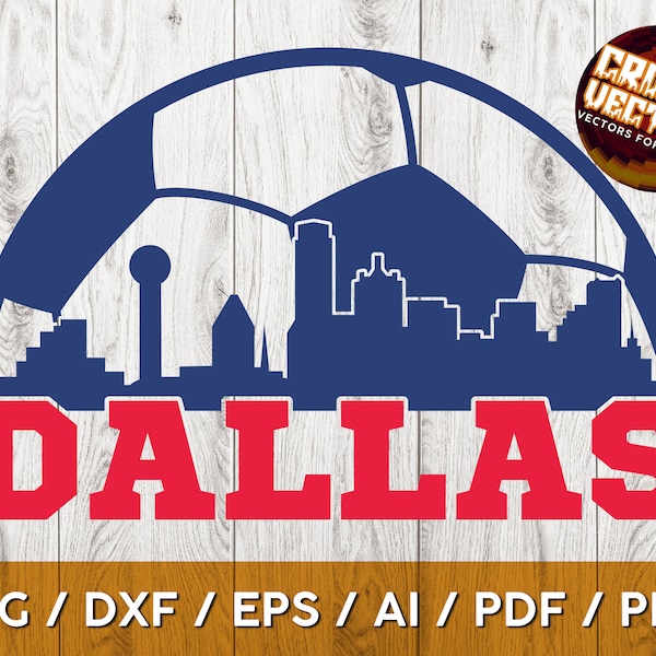 Dallas Skyline Png - Etsy