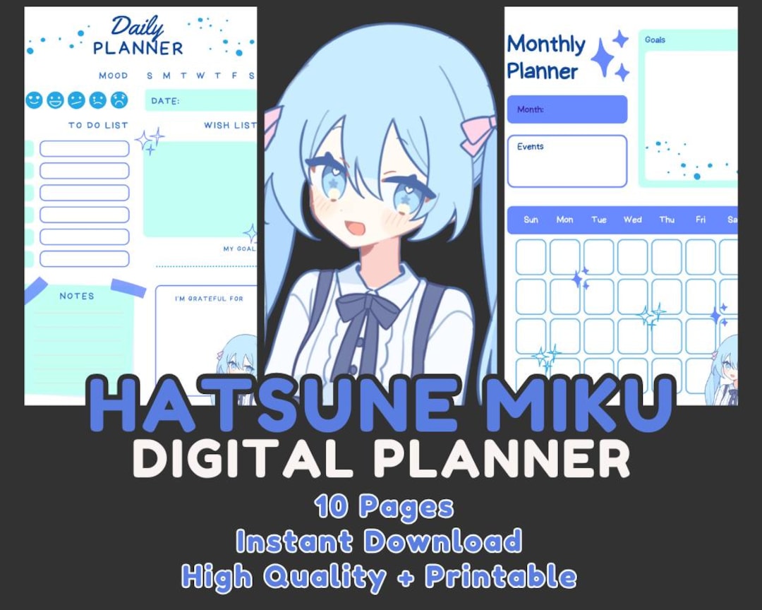 Vocaloid/ Project Sekai Hatsune Miku Planner, Notebook / 10 Pages for ...