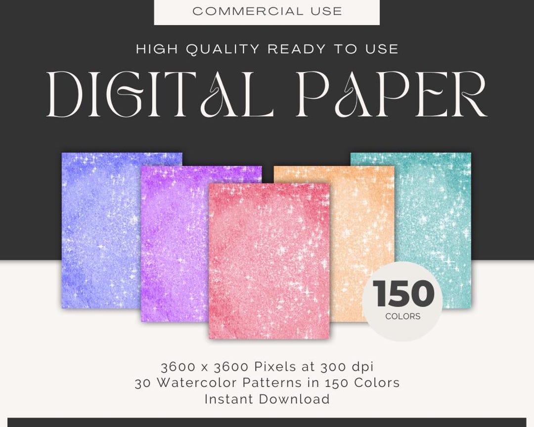 Digital Paper Pack - Glitter - Perfect for Scrapbooking & Craft ...