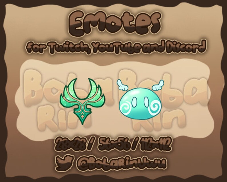 Genshin Impact Emotes Anemo Element Anemo Slime Emotes for Twitch ...