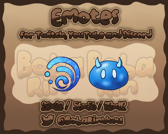 Genshin Impact Emotes Hydro Element Hydro Slime Emotes for - Etsy