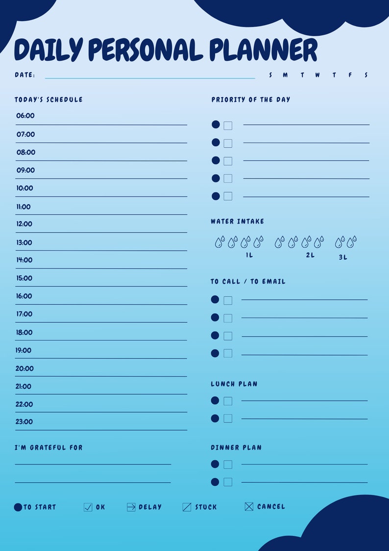 38 Pages Digital Planner Notebook daily Weekly and Monthly - Etsy