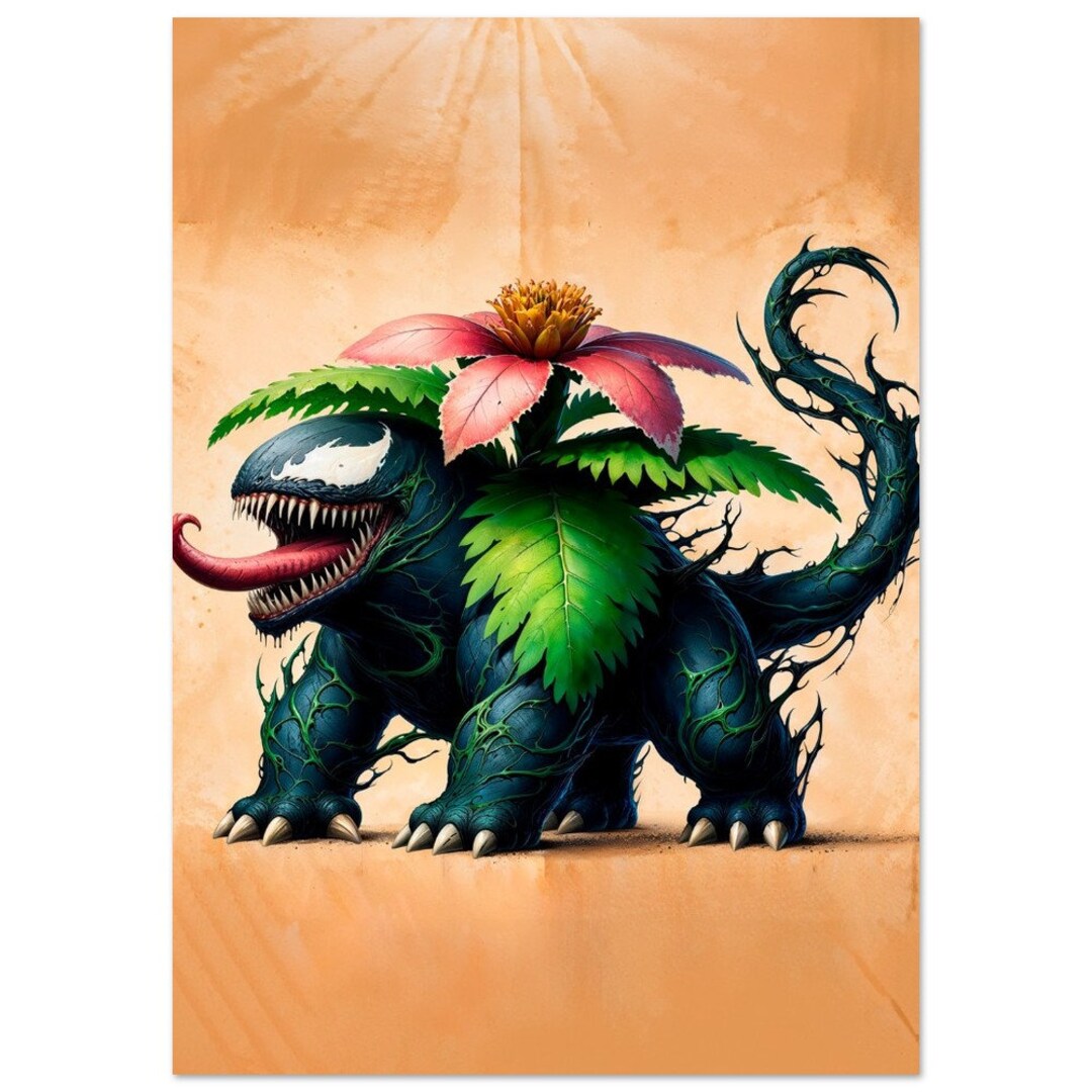 Venusaur X Venom Poster on Premium Matte Paper 200g Manga Anime ...