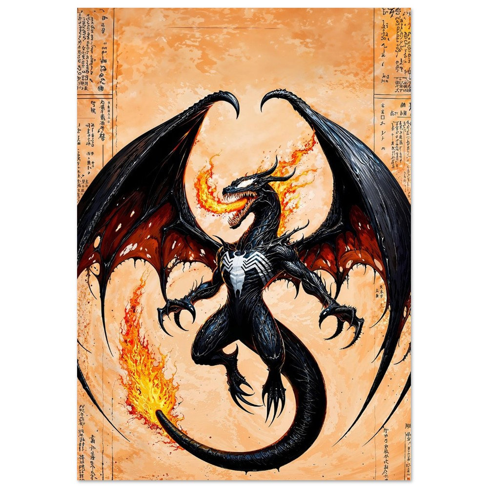 Charizard X Venom Poster on Premium Matte Paper 200g Manga Anime ...