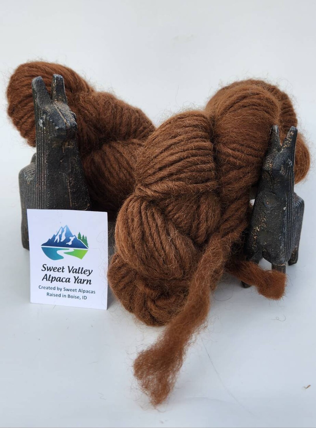 Alpaca 100% LOPI Brown Yarn, 100 YDS, Sale Price, Alpaca Roving, Alpaca ...