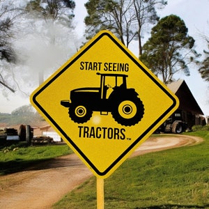Agriholic Outdoor Tractor Sign, Slow Moving Vehicle, Machinery, Slow ...