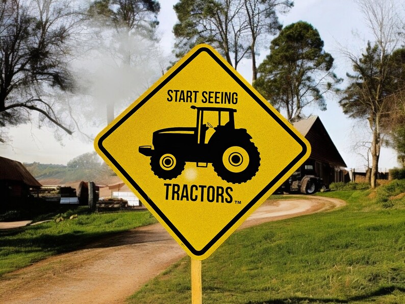 Agriholic Outdoor Tractor Sign, Slow Moving Vehicle, Machinery, Slow ...