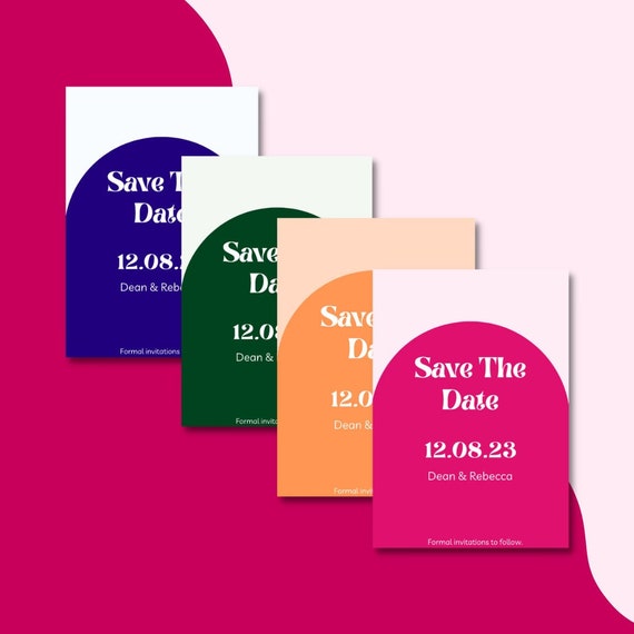 Editable Retro V2 Save the Dates Template Downloadable - Etsy