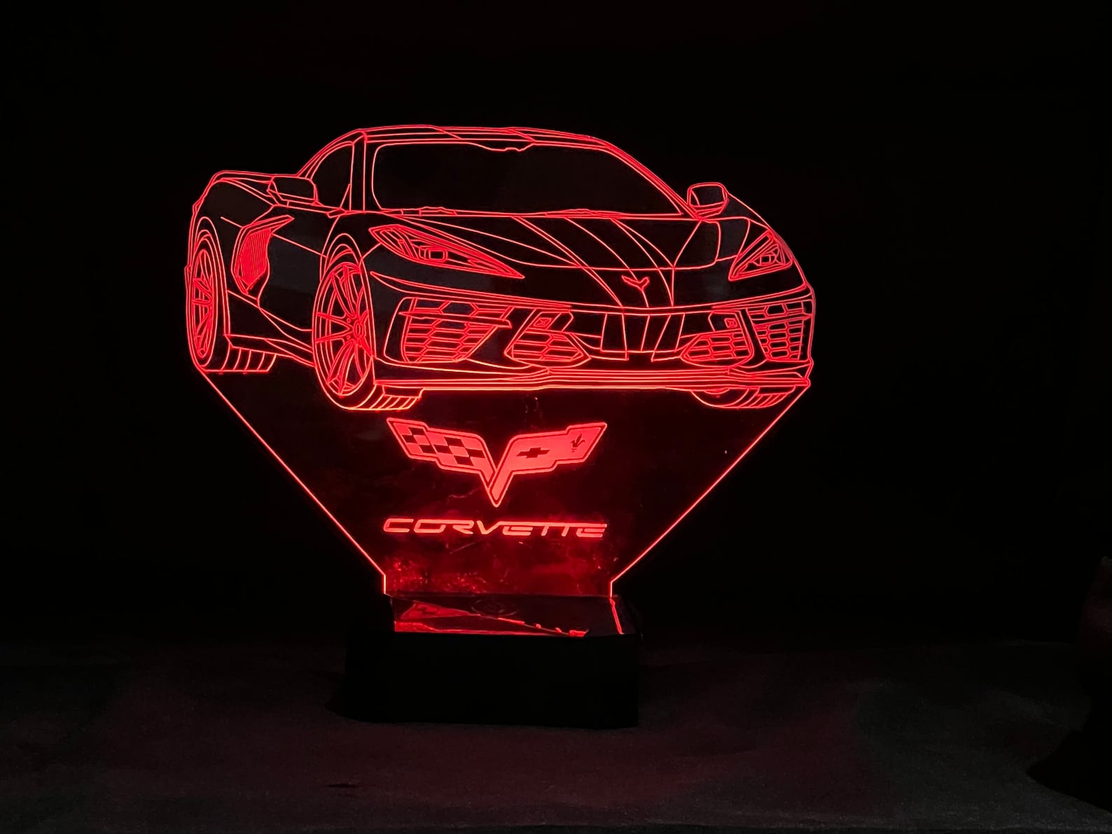 C8 Corvette 3D LED Color Changing Desk Lamp, Night Light, Man Cave ...