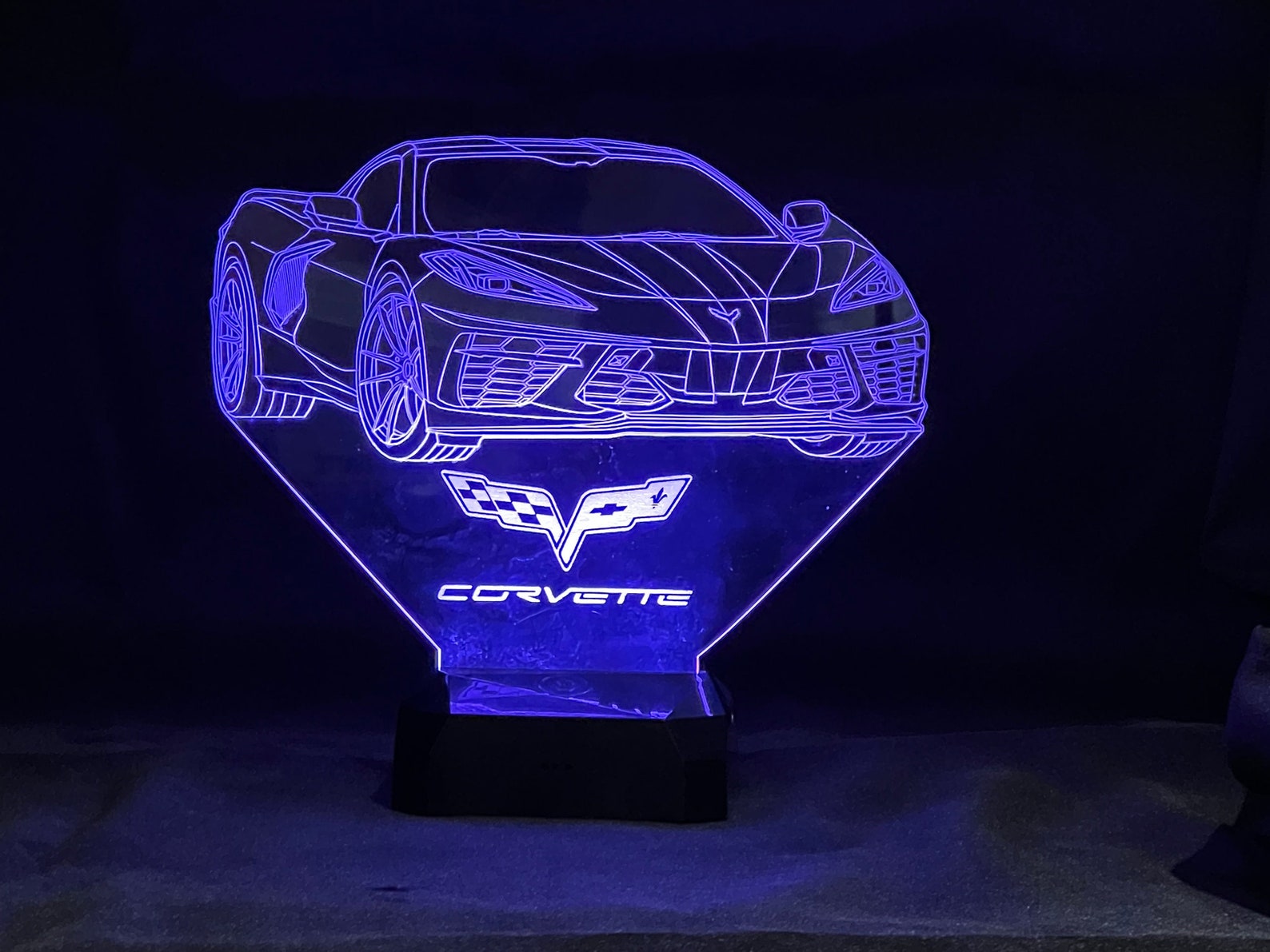 C8 Corvette 3D LED Color Changing Desk Lamp, Night Light, Man Cave ...