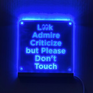 Car Show Do Not Touch Lighted LED Window Sign | Car Window LED Light up ...
