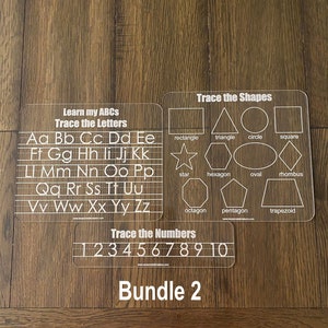 Customizable Children Acrylic Learning Boards, Dry Erase Learning Board ...