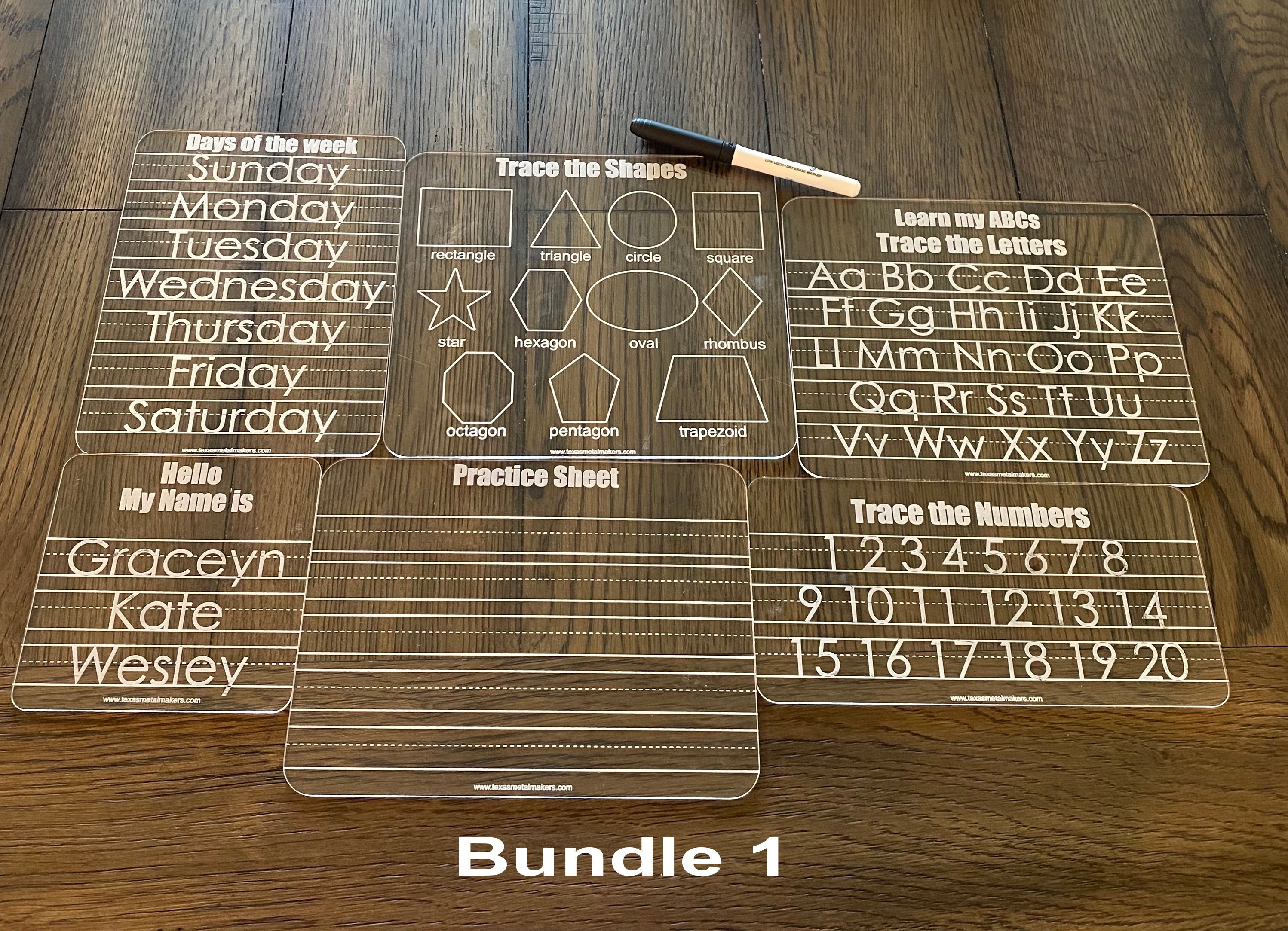 Customizable Children Acrylic Learning Boards, Dry Erase Learning Board ...