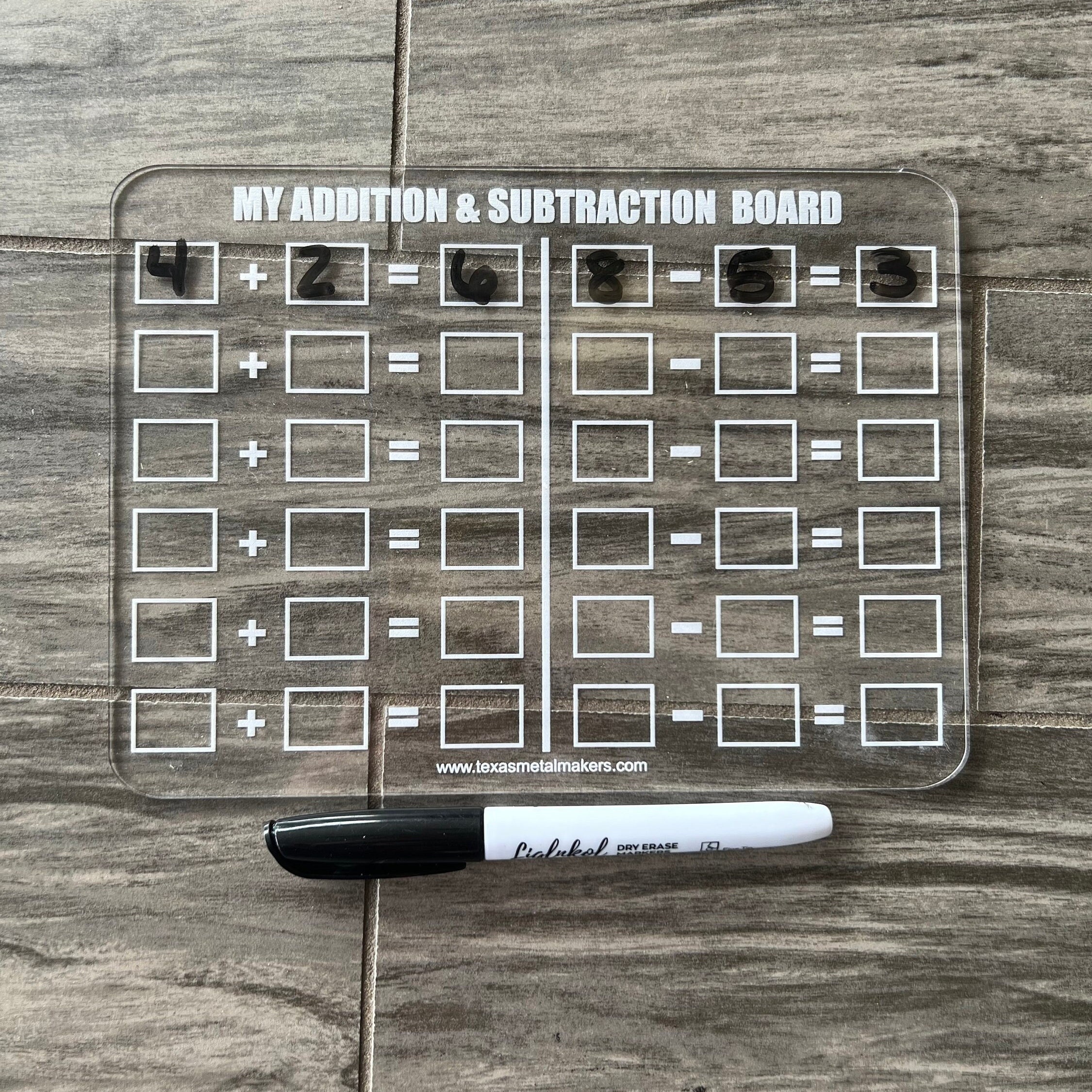 Dry Erase Multiplication Table Board Acrylic, Reusable Washable Math ...