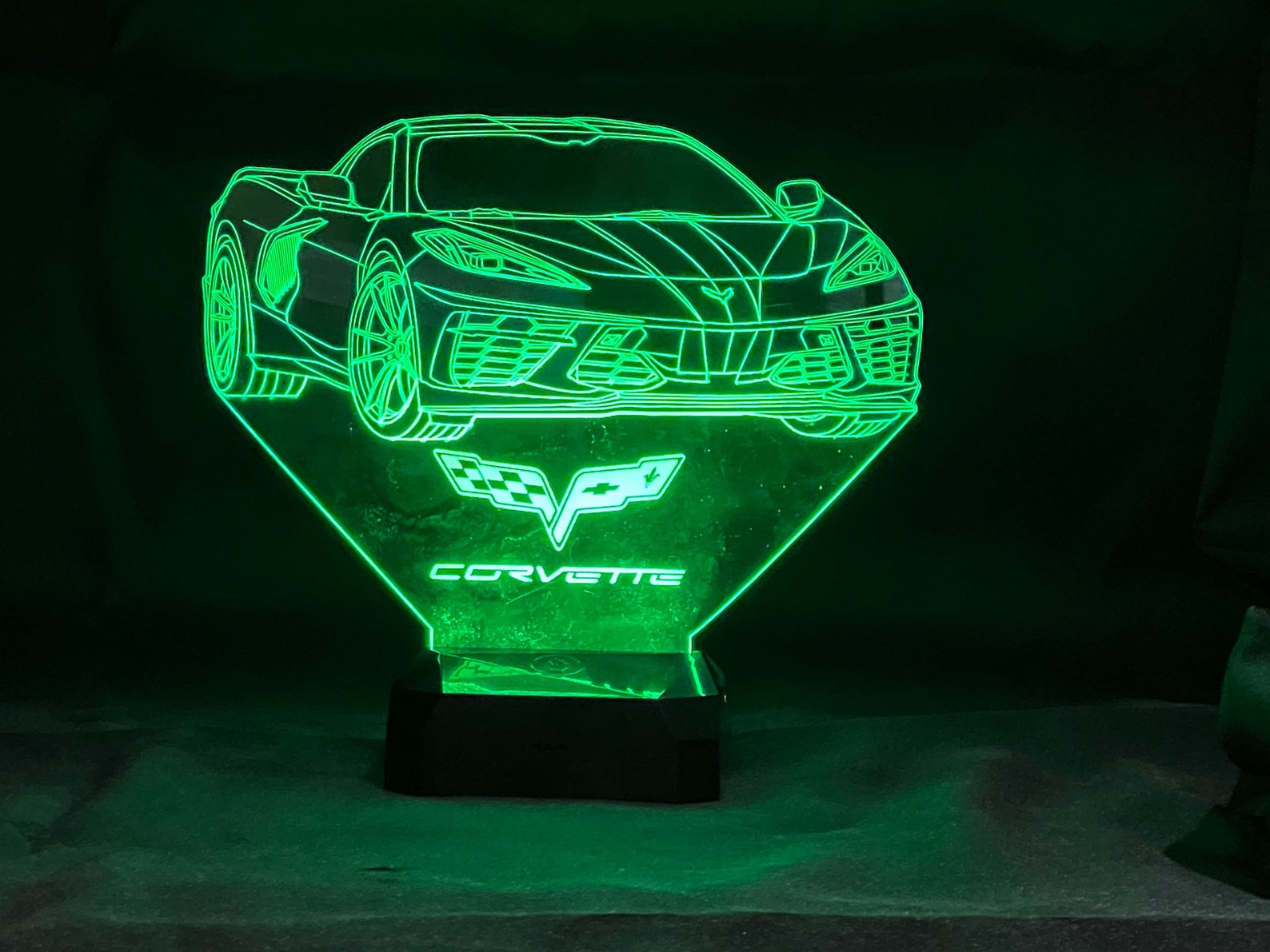 C8 Corvette 3D LED Color Changing Desk Lamp, Night Light, Man Cave ...
