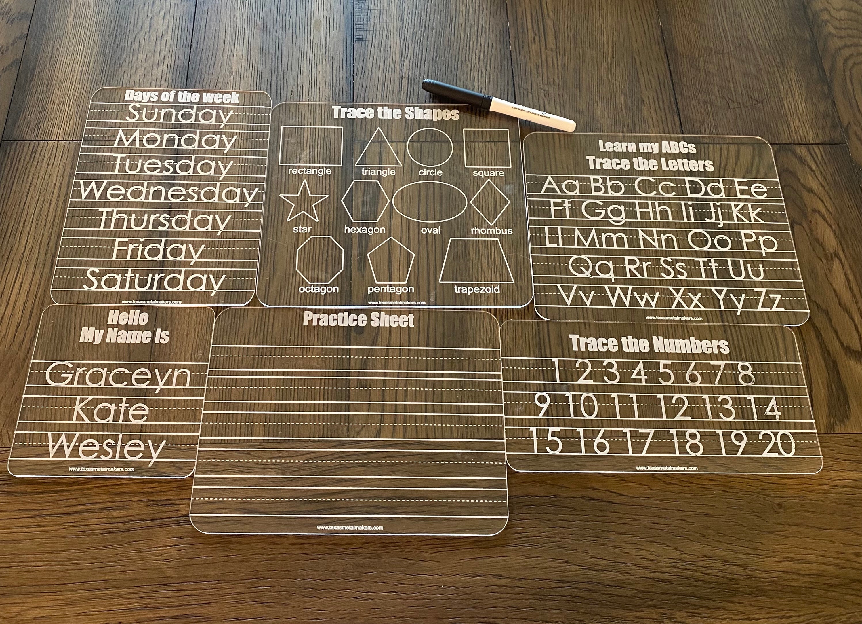 I Can Write My Name Tracing Board | Dry Erase Learning Board | Reusable ...