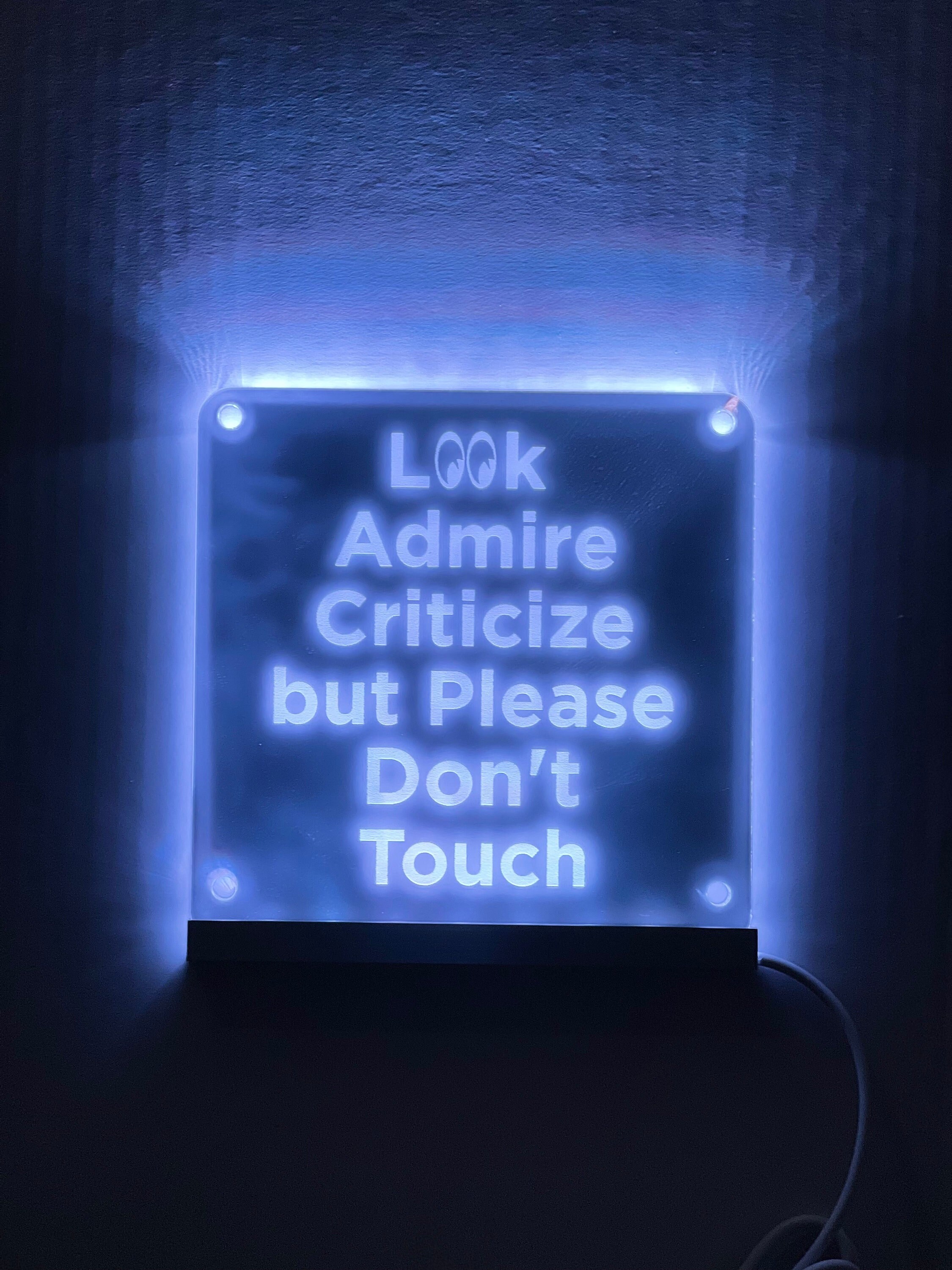 Car Show Do Not Touch Lighted LED Window Sign | Car Window LED Light up ...