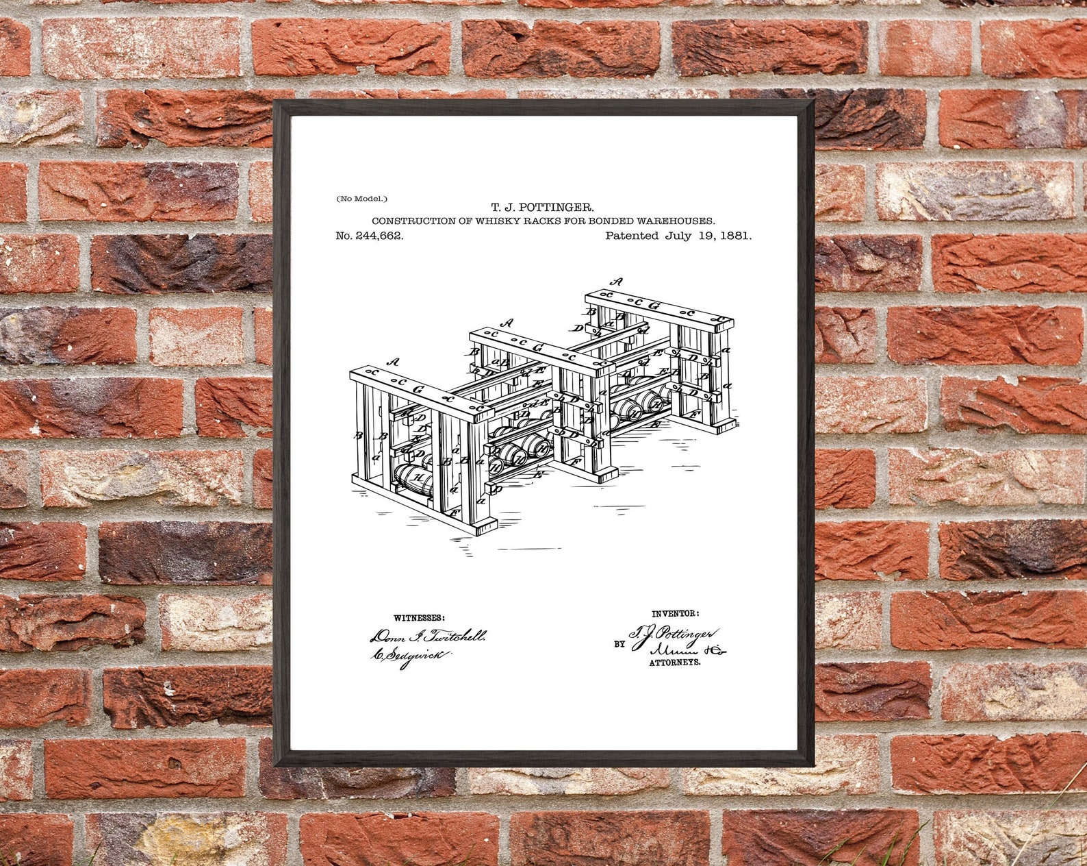 Whiskey Racks Patent Print Digital Download 7 Different - Etsy