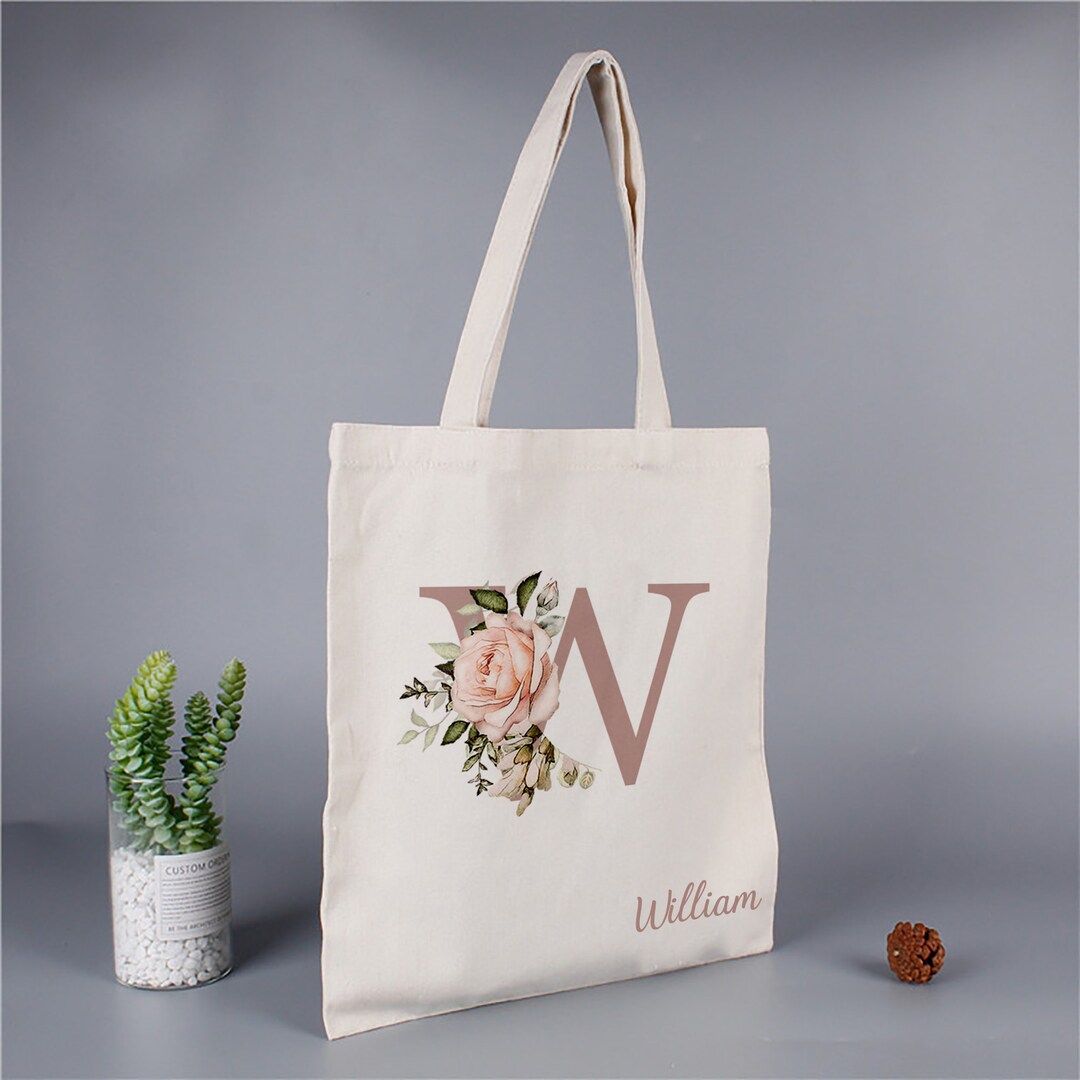 Personalized Totes Bags Wedding Gift Custom Letter Initial - Etsy