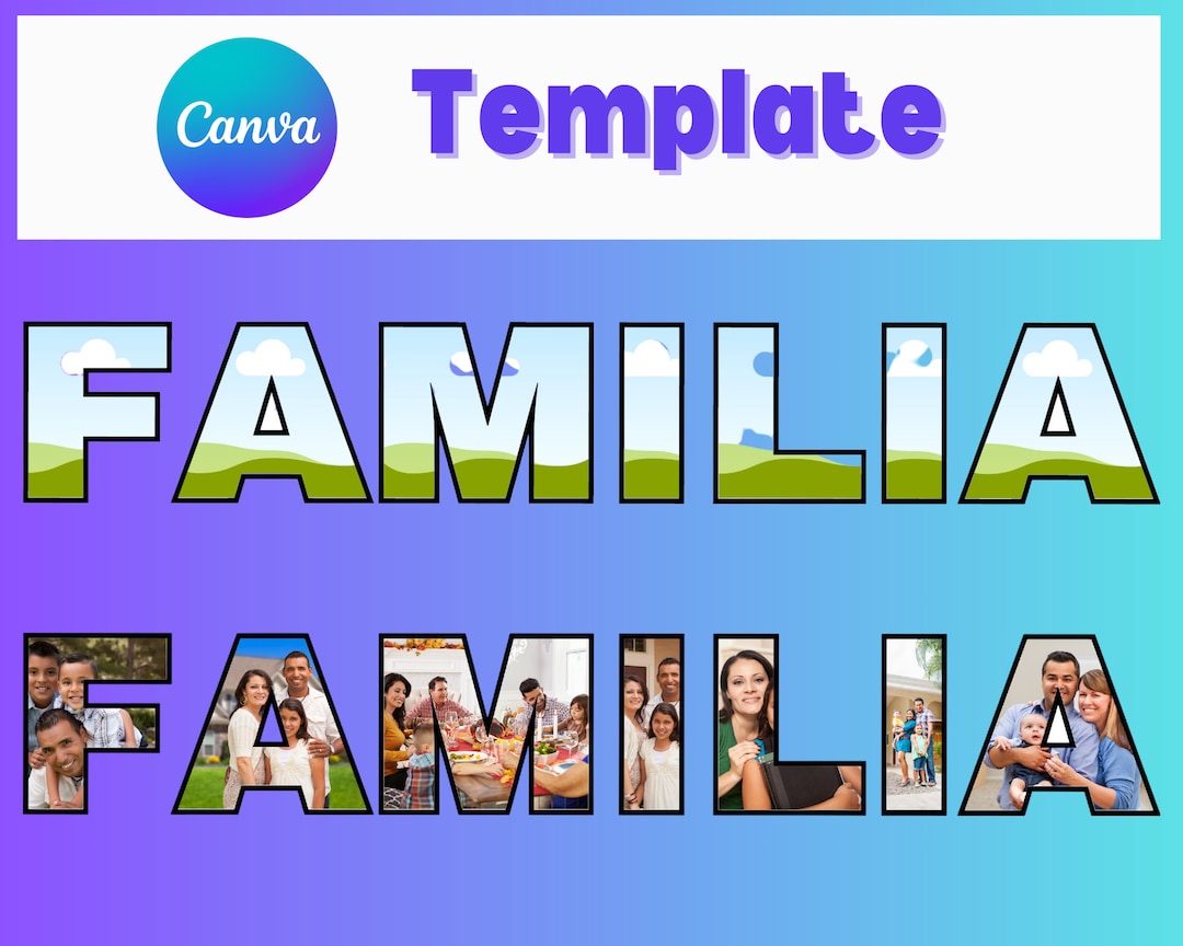 Family Custom Canva Collage Template - Etsy