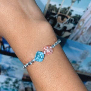 Pink and Blue Bracelet Stack - Etsy