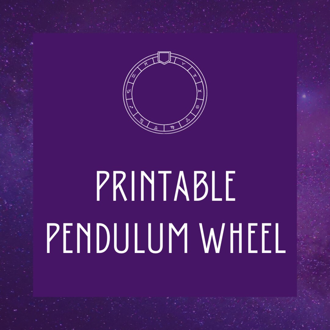 Pendulum Wheel - Printable Divination Wheel - Messages From Spirit ...
