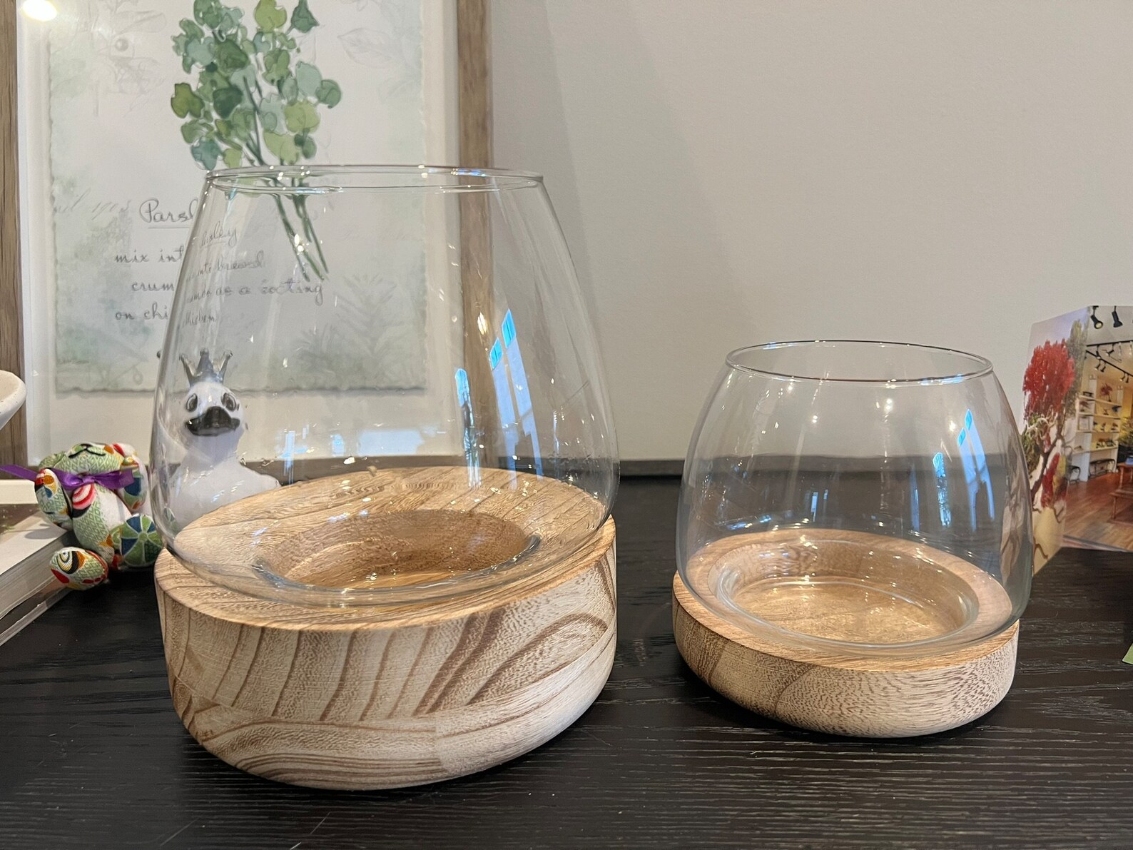 Versatile Glass Container With Wooden Base| Perfect for All Types of ...