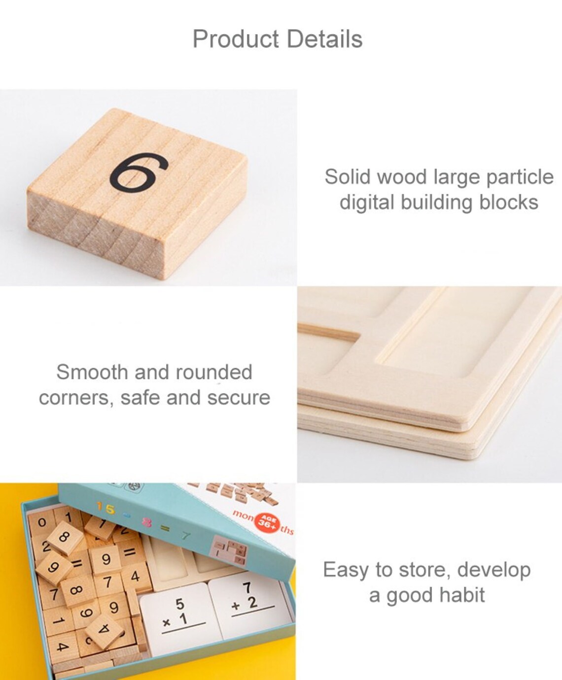 Montessori Math Board: Wooden Number Blocks, Early Learning Toy - Etsy
