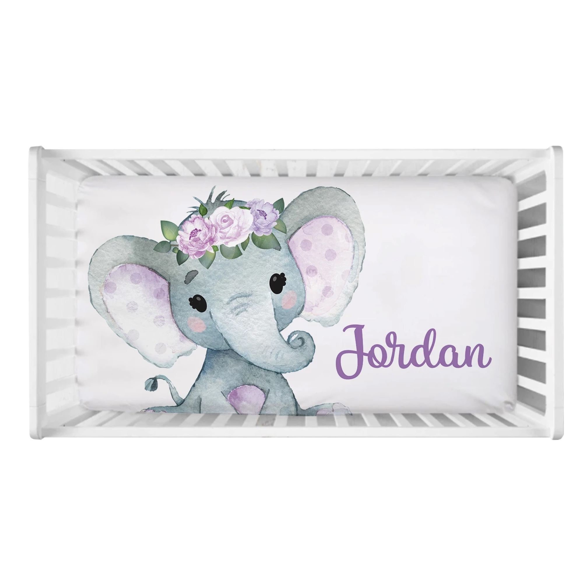 Personalized Elephant Crib Bedding - Etsy