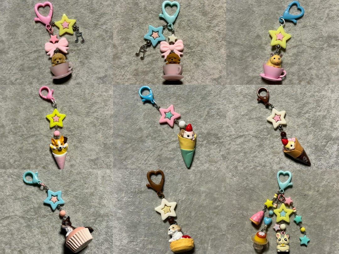 Vintage Gashapon Trinket Pet Charm Phone Straps Lanyard Keychain ...