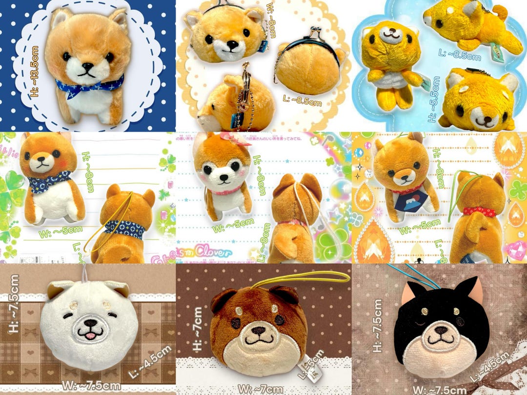 Vintage AMUSE Shiba Inu Brothers Mameshiba Sankyoudai Plushie ...