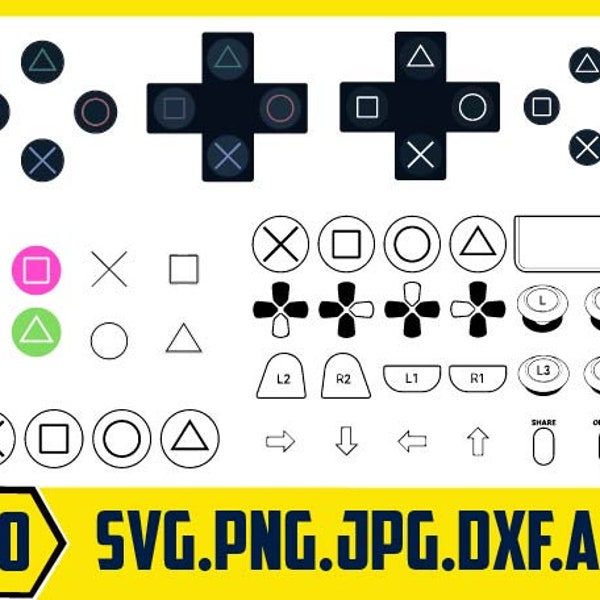 Playstation Controller Buttons Svg - Etsy