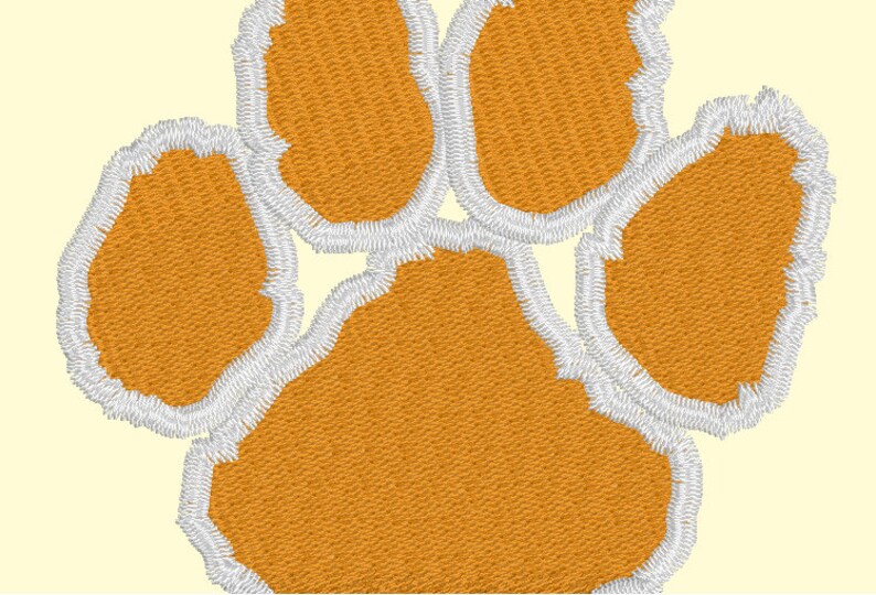 Tiger Paw Embroidery Design Orange Paw Machine Embroidery Design Animal ...