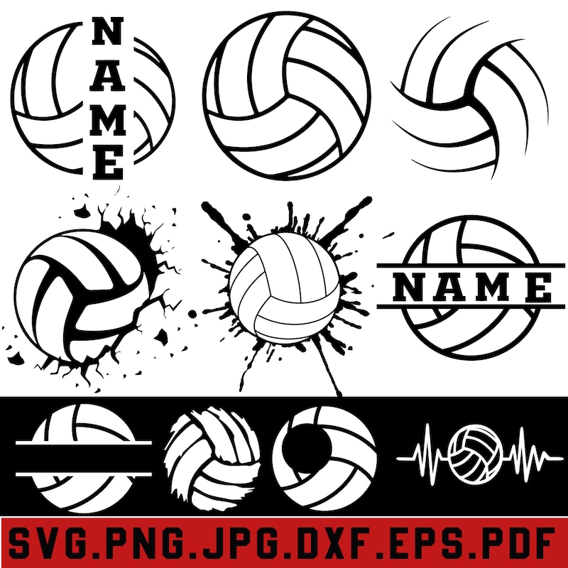 Volleyball Svg - Etsy