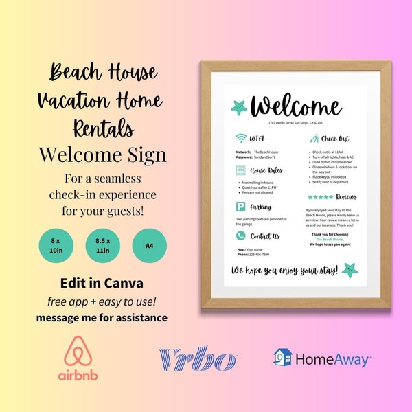 Vacation Home Sign - Etsy