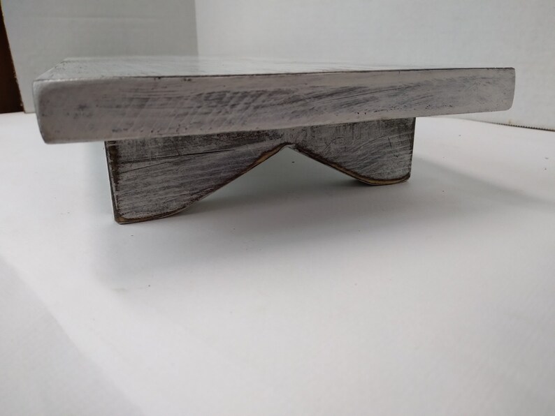 Farmhouse Rustic Wood Display Riser White Distressed - Etsy