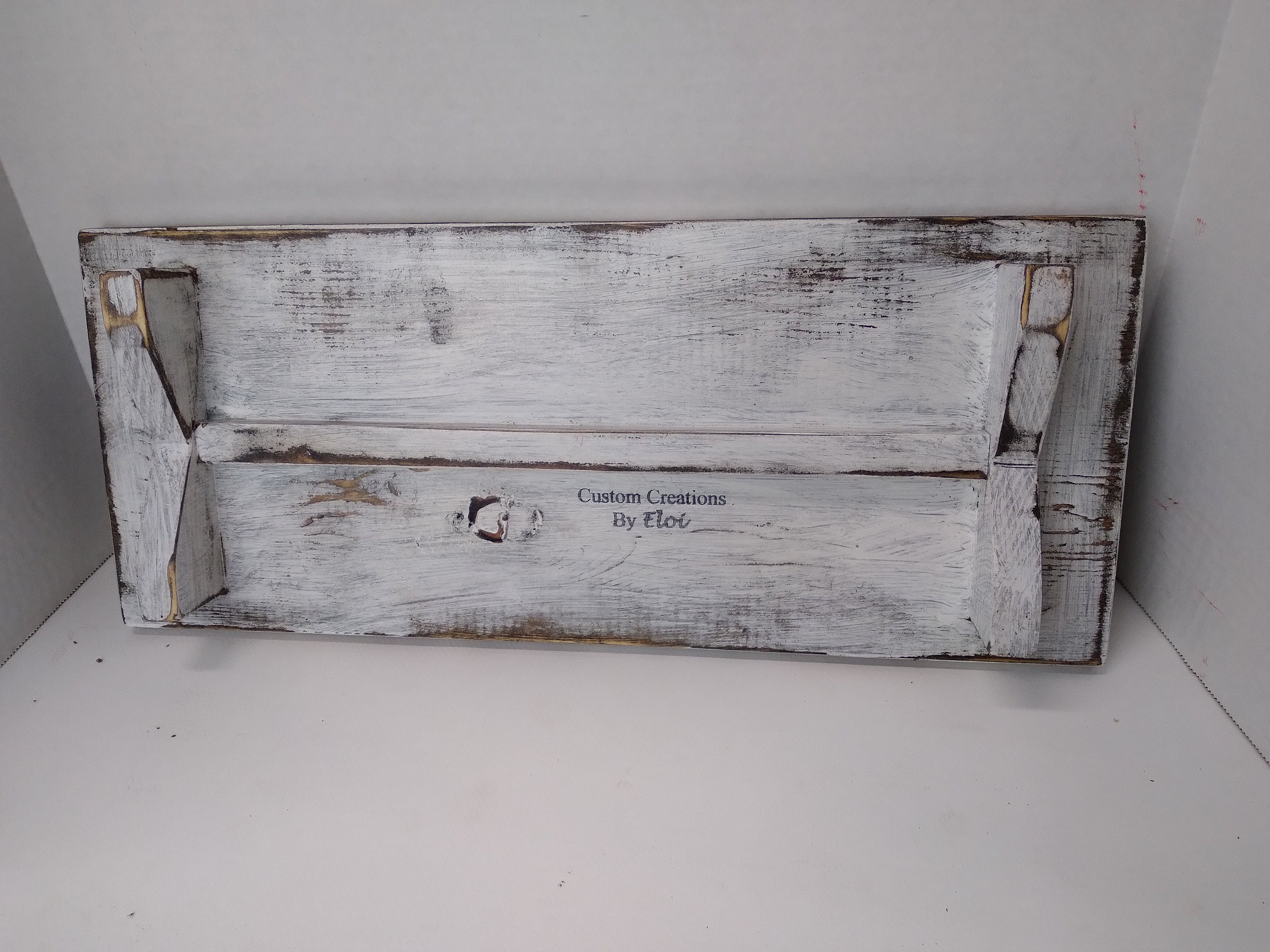 Farmhouse Rustic Wood Display Riser White Distressed - Etsy