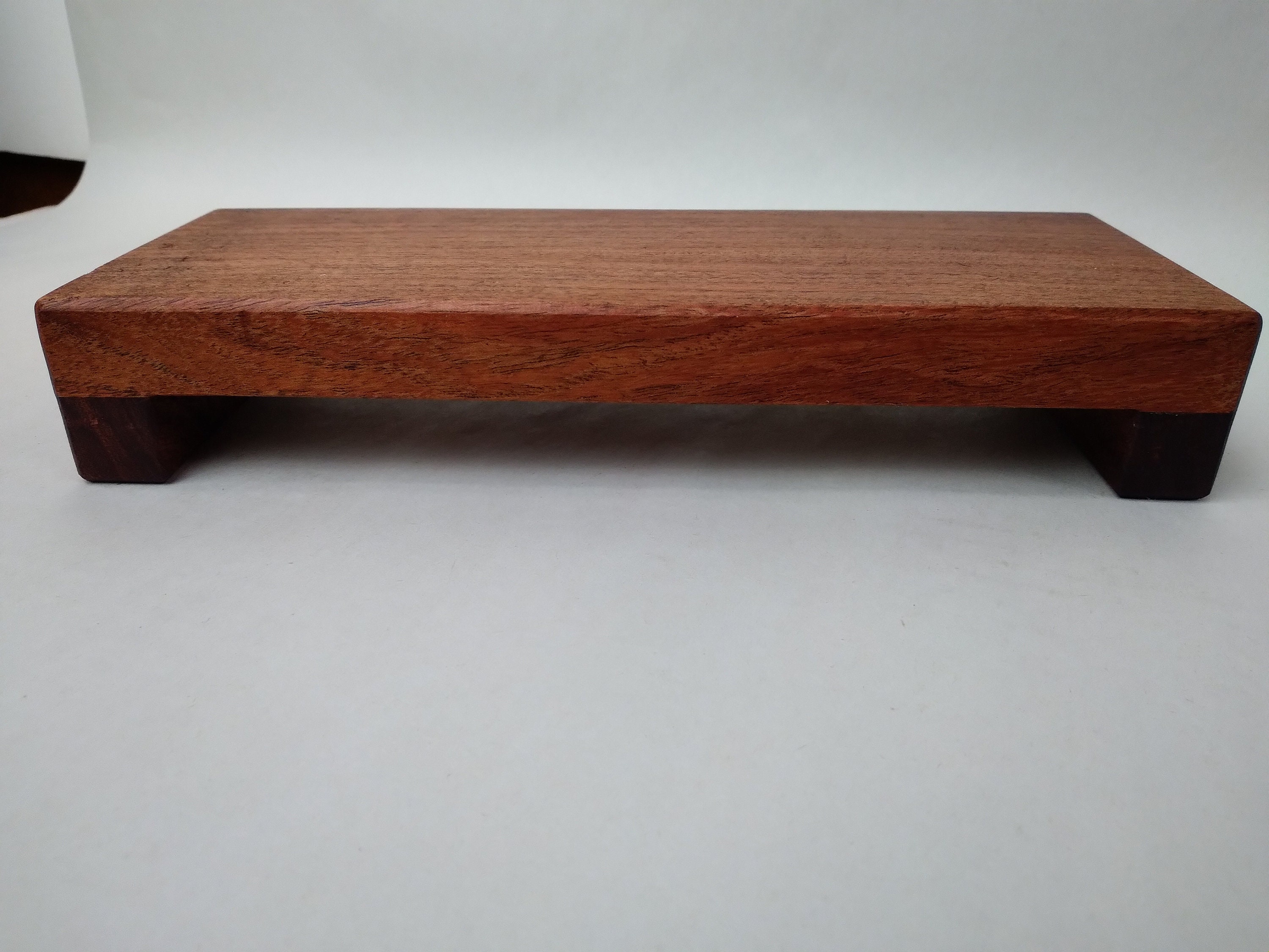 Rustic Solid Mahogany 9"x3.5"x1.5" Rectangle Wood Riser / Unique ...