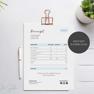 Craft Show Receipt Template. Invoice Form Template, Artist Invoice ...