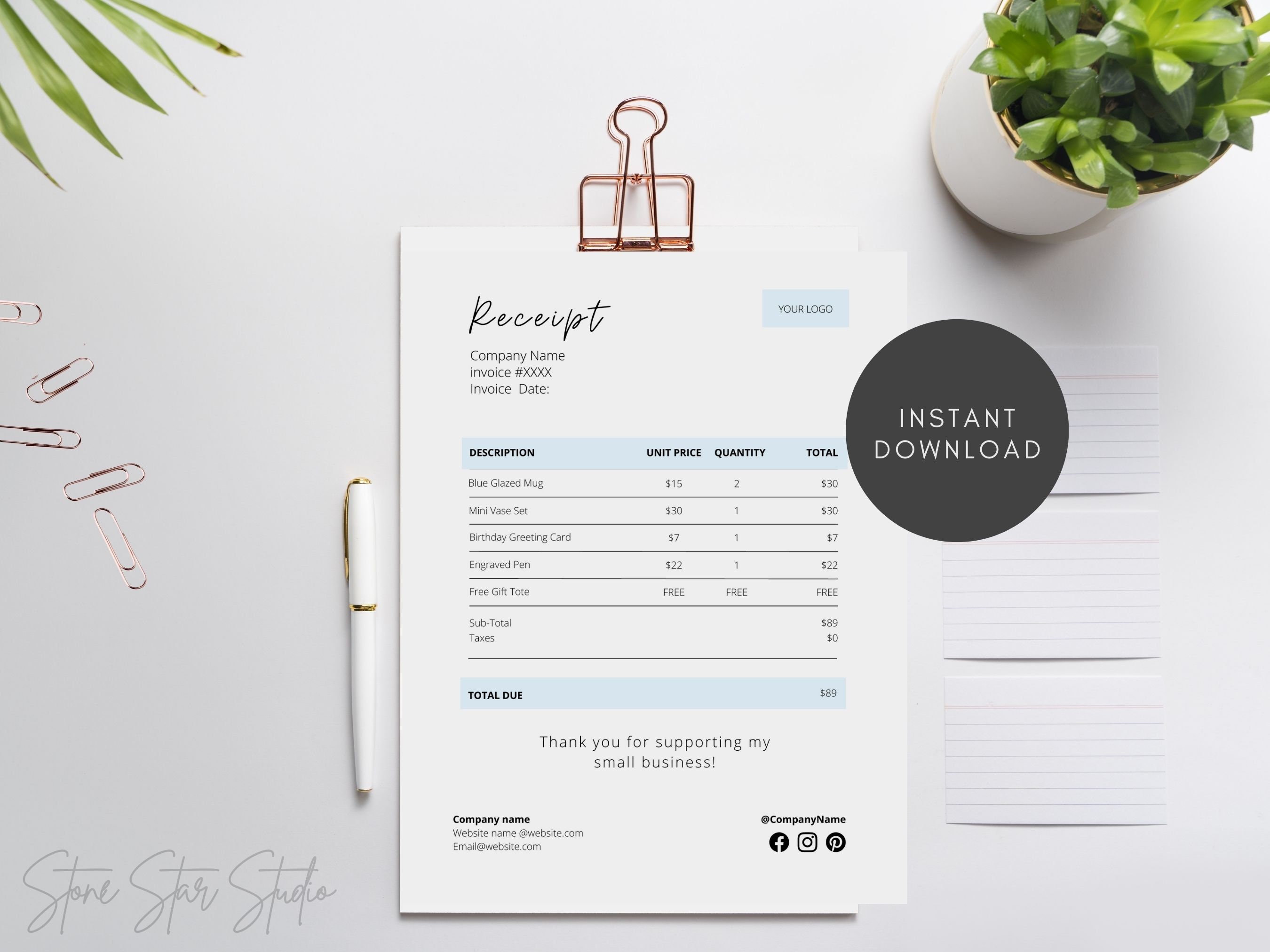Craft Show Receipt Template. Invoice Form Template, Artist Invoice ...