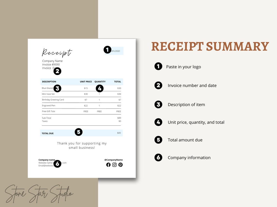 Craft Show Receipt Template. Invoice Form Template, Artist Invoice ...
