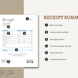 Craft Show Receipt Template. Invoice Form Template, Artist Invoice ...