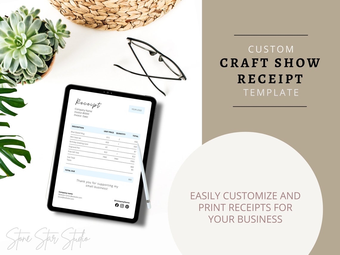 Craft Show Receipt Template. Invoice Form Template, Artist Invoice ...