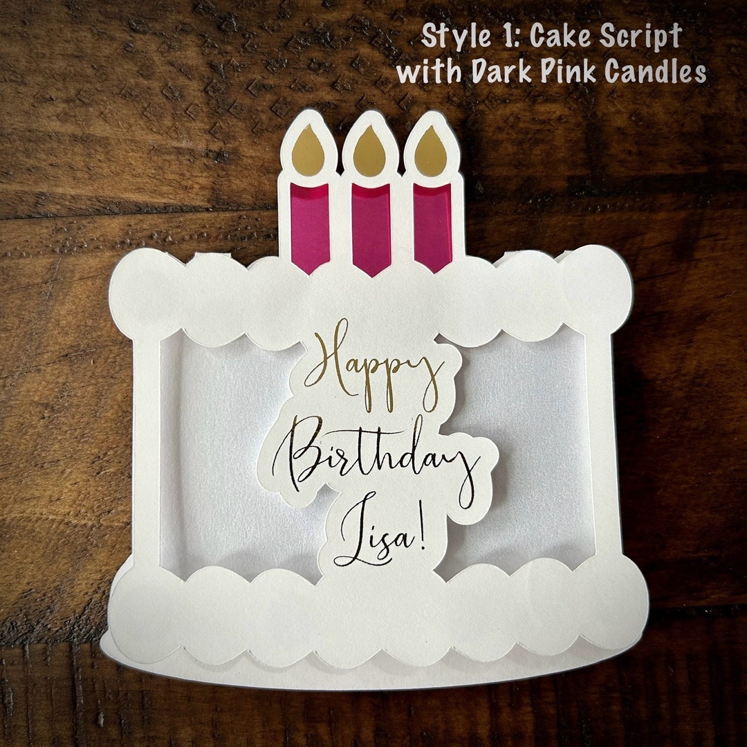 Personalized Birthday Gift Card Holder, Personalized Birthday Card ...