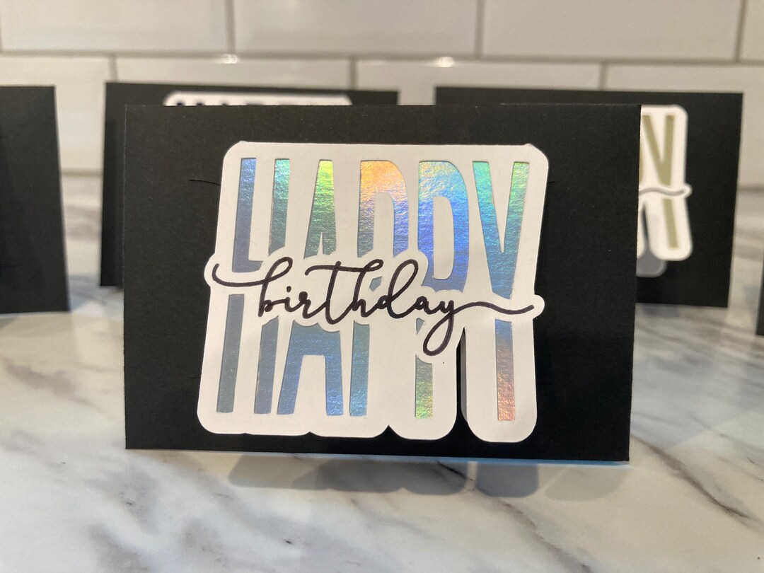 Mini Happy Birthday Cards With Gift Card Holder Set of 5 - Etsy