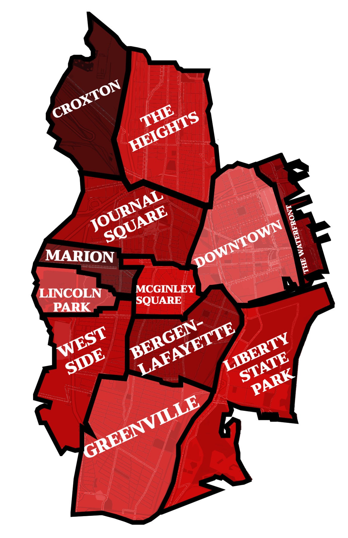 Downtown Jersey City Map