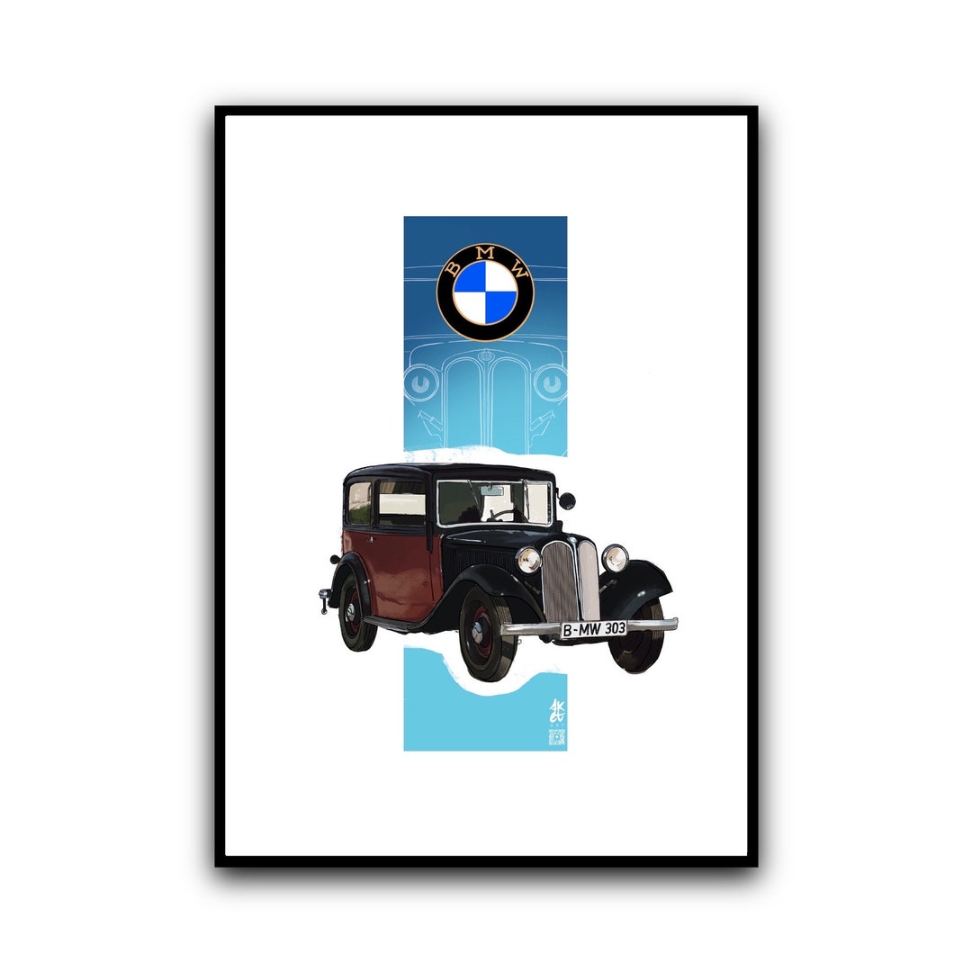 Poster BMW 303 1933 AUTOMOBILE Germany Mannschaft - Etsy