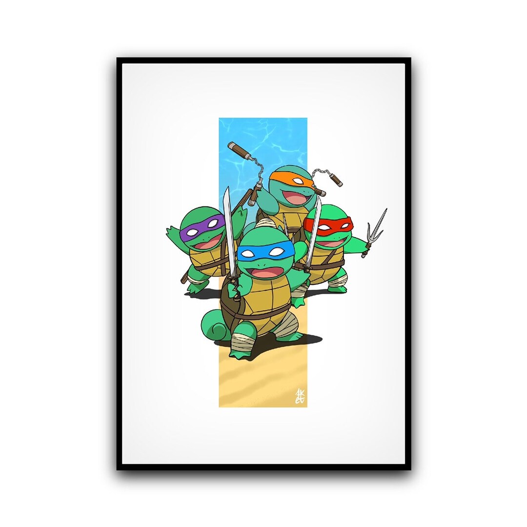 Pokemon Poster Squirtle Poster TMNT Interior Decoration 90S Decorative ...