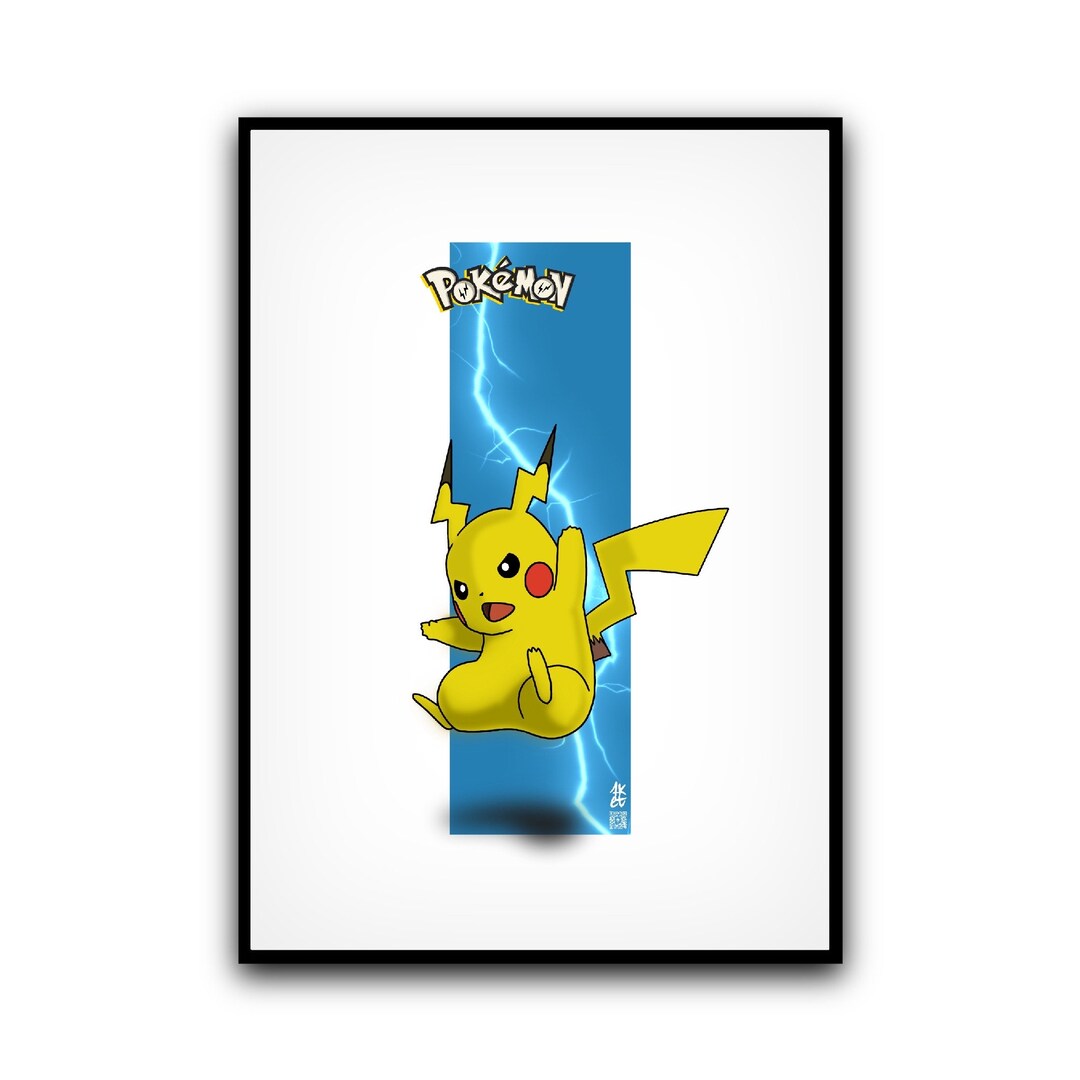 Pokemon Poster - Pikachu Poster - Fragment Design Drawing - Interior ...